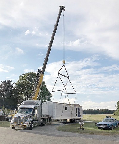Crane lowers Church View’s new post office • SSentinel.com